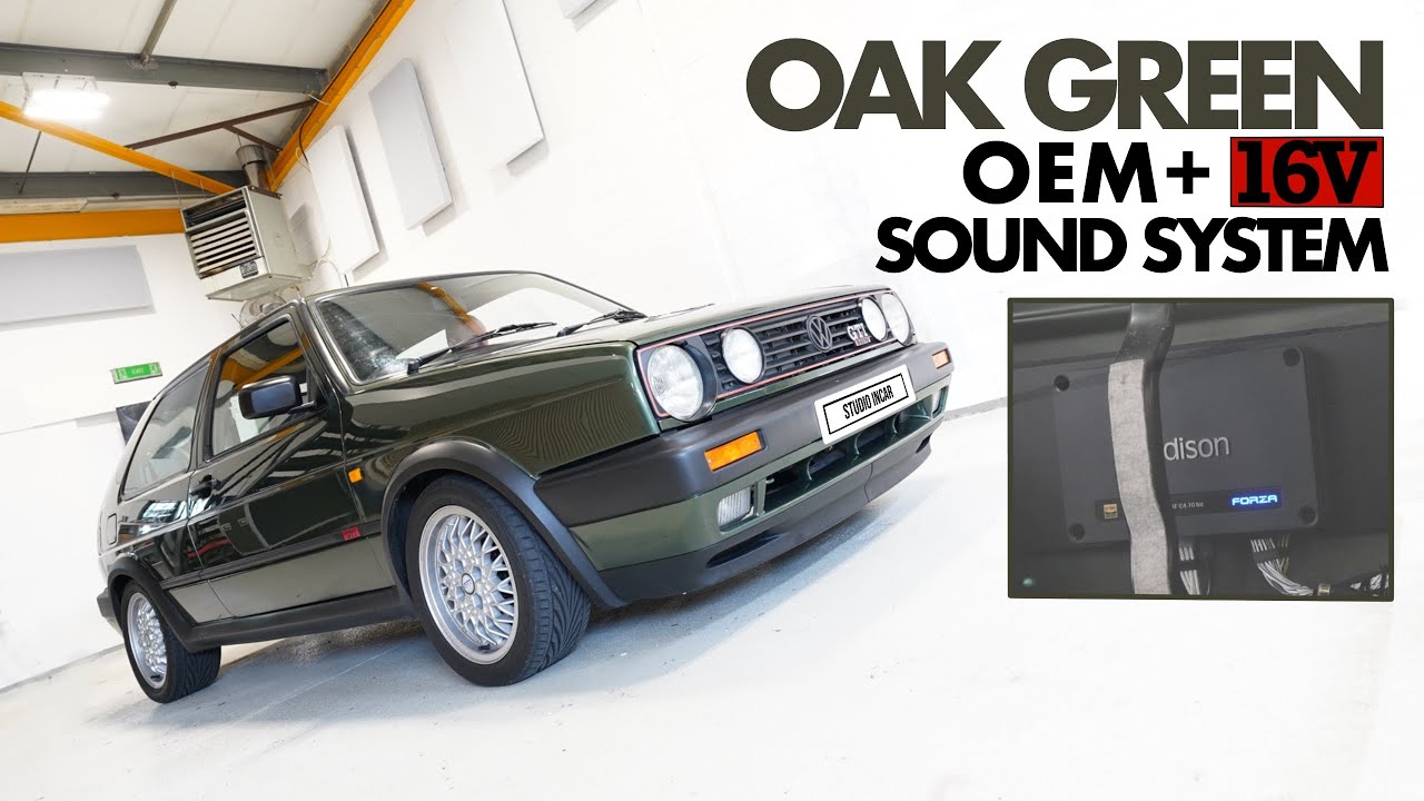 Oak Green mk2 Golf 16v discrete sound system upgrade WITH SOUND! - YouTube