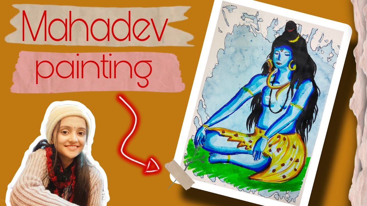Mahadev painting | How to draw mahadev | lord Shiva painting # ...