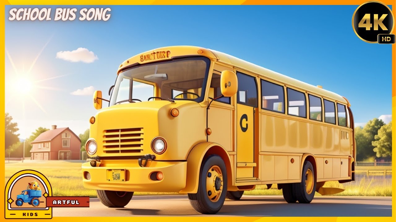 🚌 The School Bus Song for Kids 🎵 Fun and Educational Nursery Rhyme ...