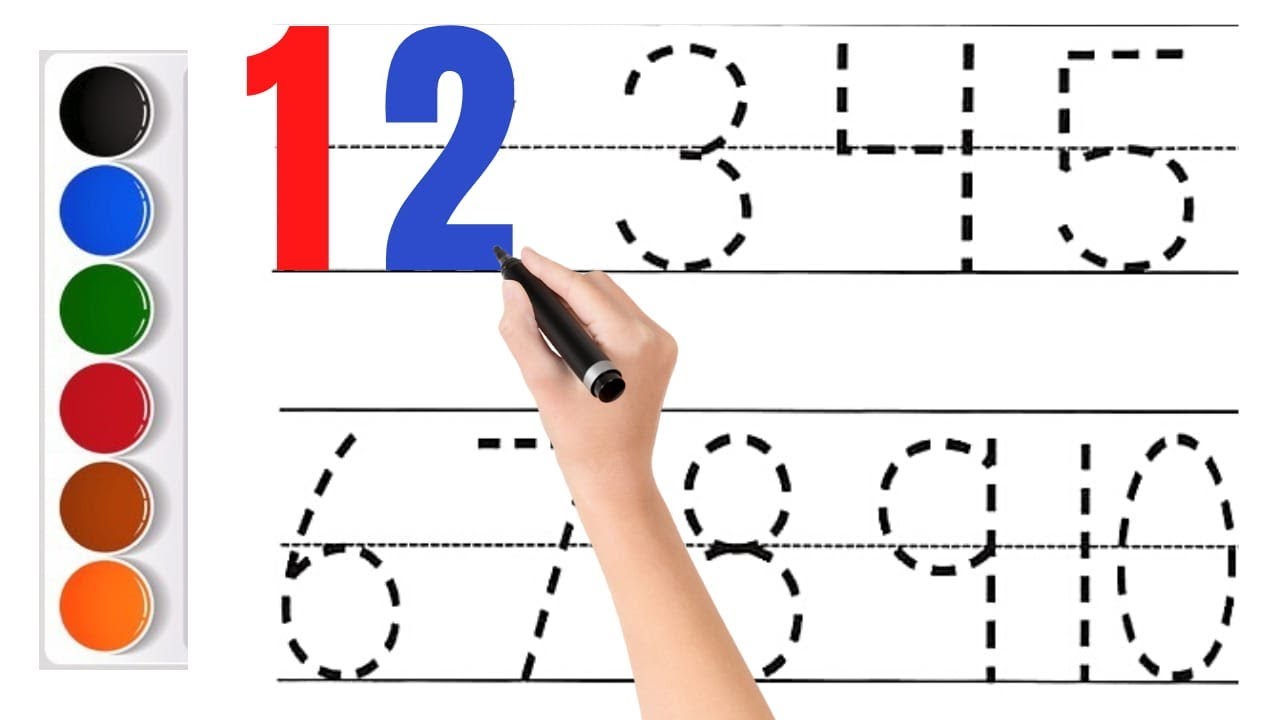 Counting numbers | kids tracing numbers 1 to 10 | 123 learning for kids ...