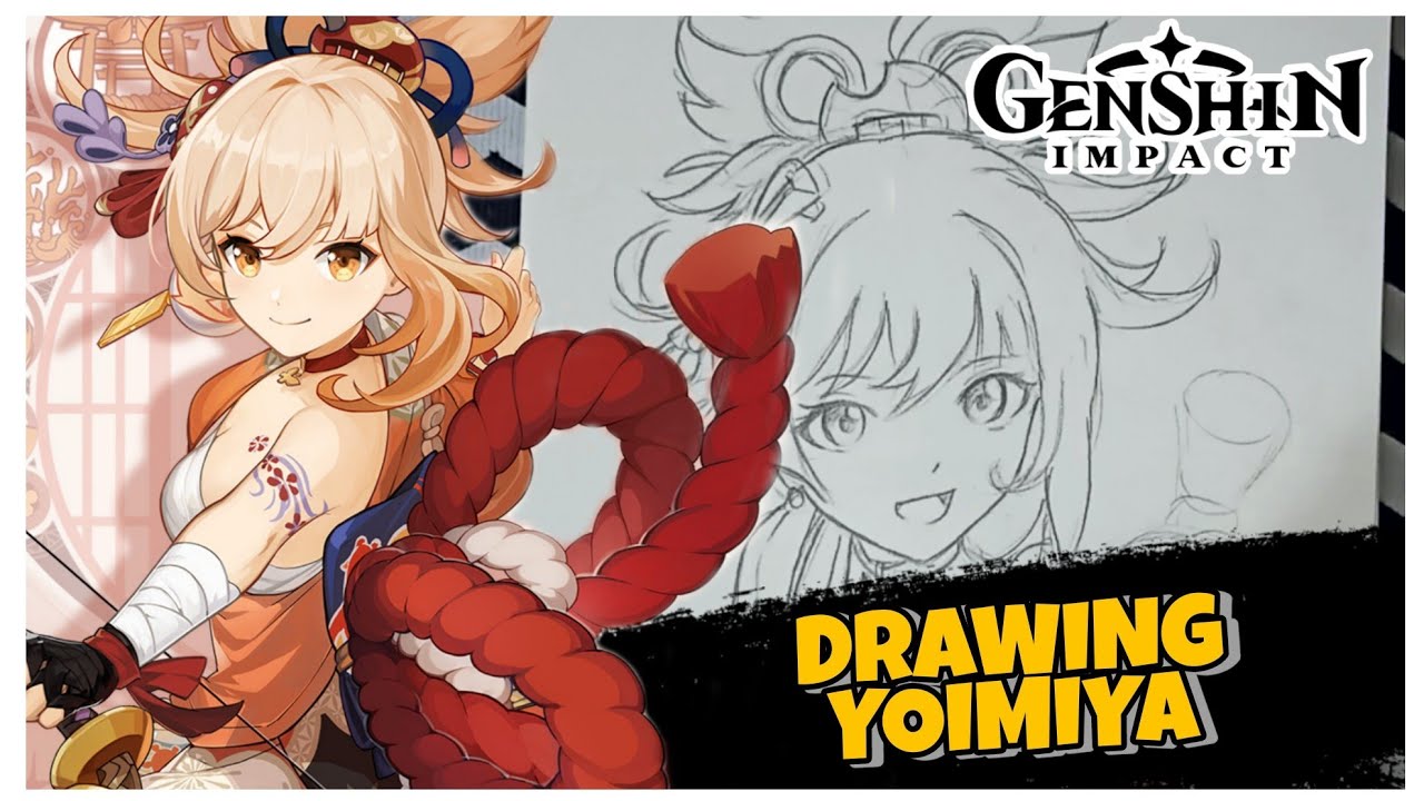 Drawing Yoimiya Genshin Impact | New Character - YouTube