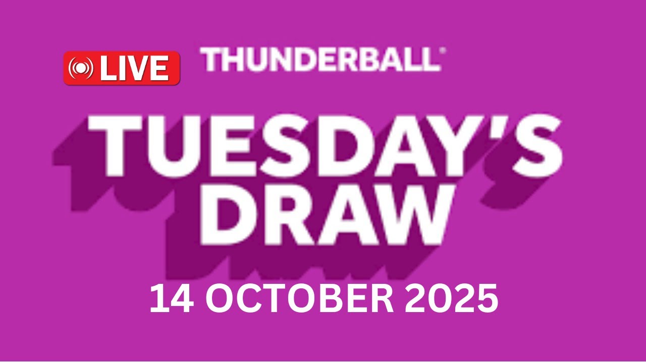 National Lottery Thunderball draw live tonight results from Tuesday 14 ...