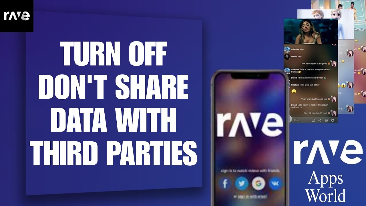 How To Turn Off Don't Share Data With Third Parties On Rave App - YouTube