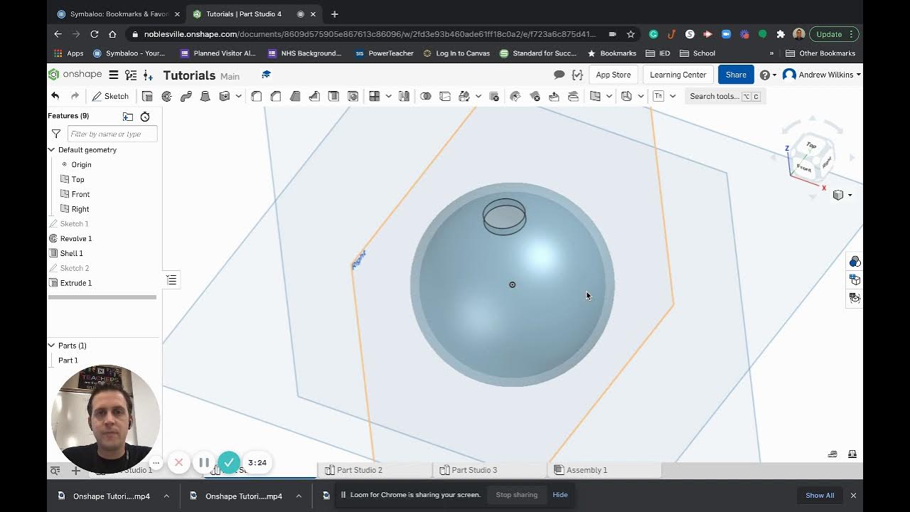 Onshape Tutorials - Making holes in curved surfaces - YouTube