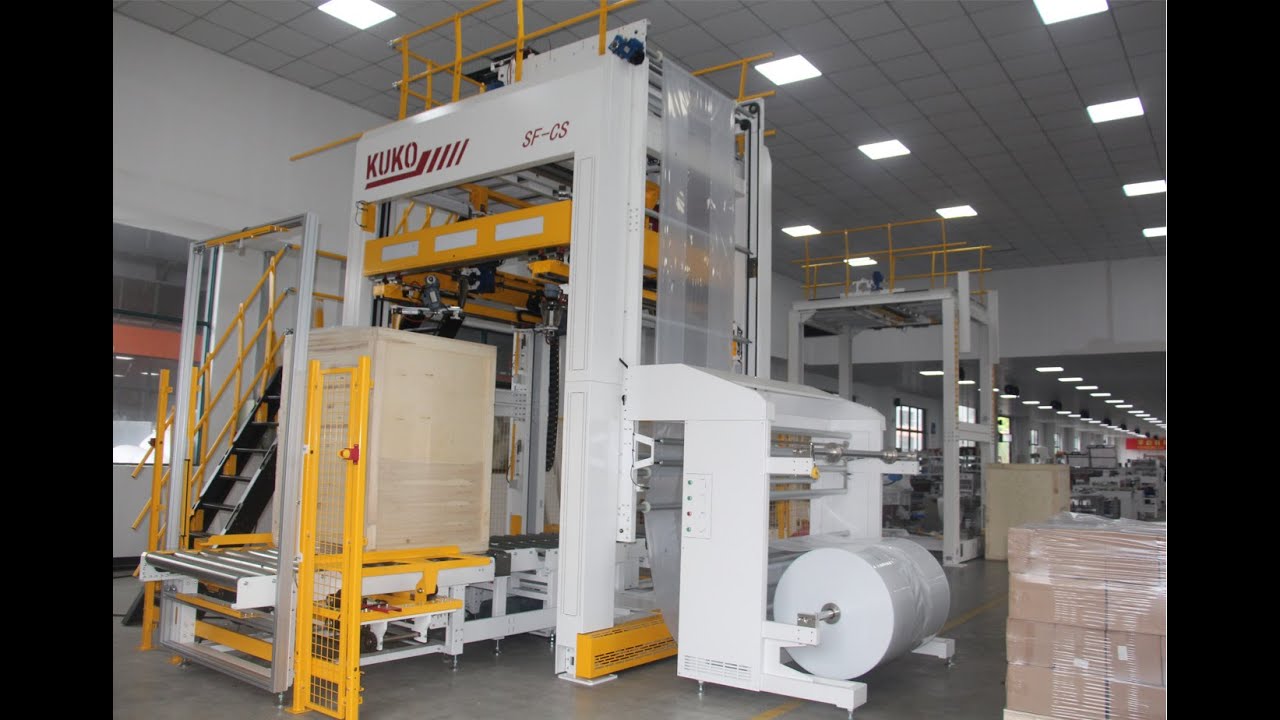KUKO Mineral Bags Hooding Wrapper Machine for Various Heights Pallets ...