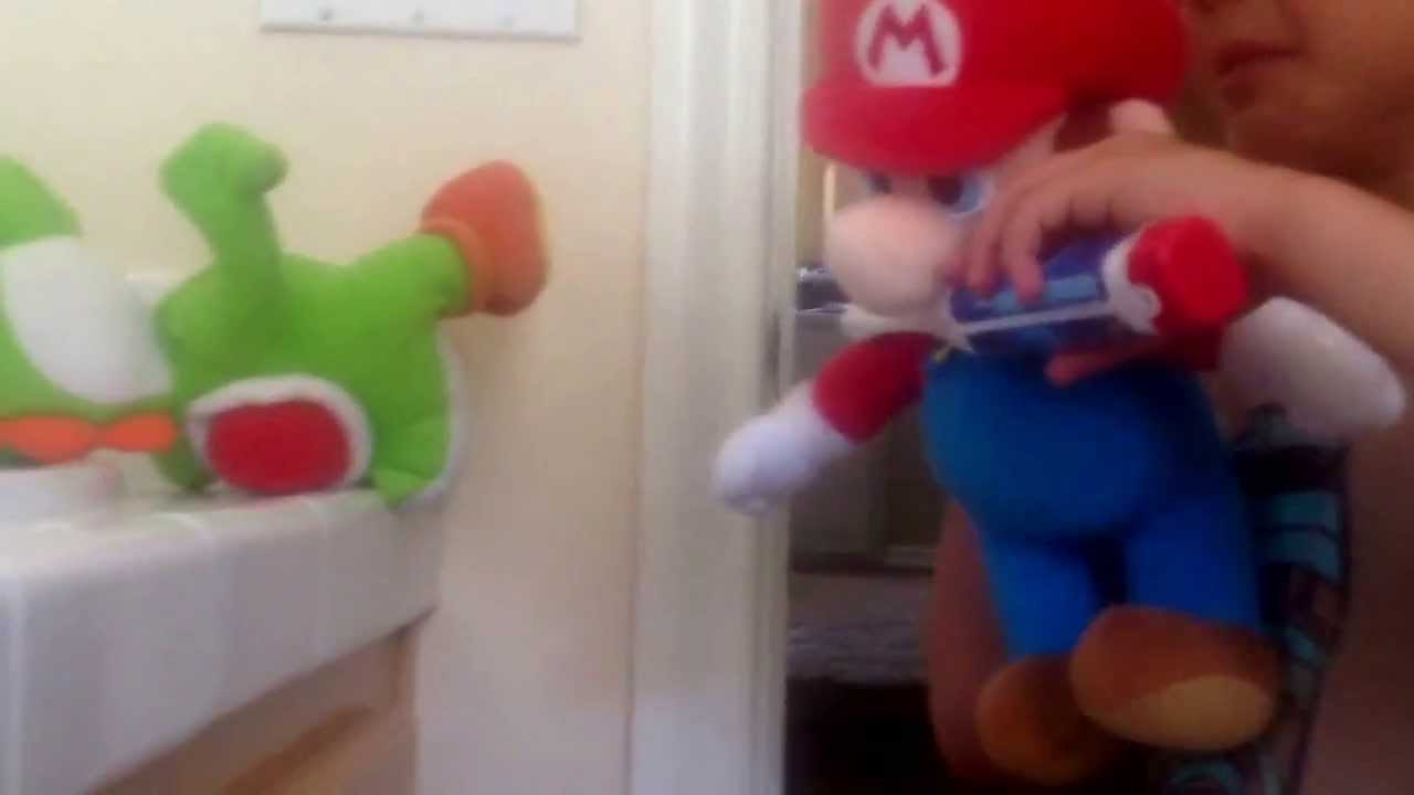 Mario and yoshi brush there teeth - YouTube