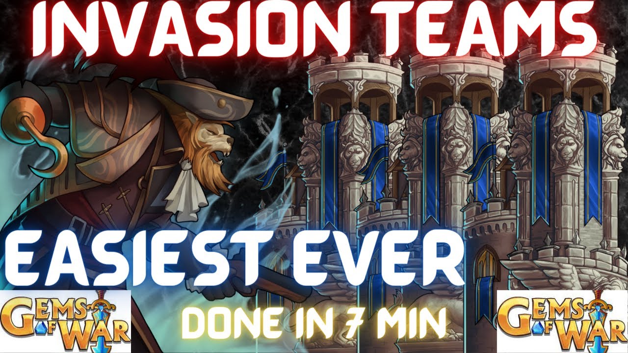 EASY INVASION Done in 7 min | Gems of War Invasion Teams | New ...