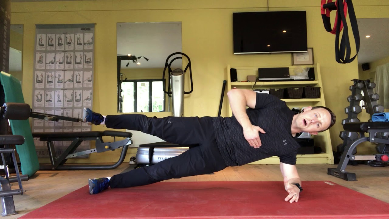 Side plank w/Leg raise hold - YouTube