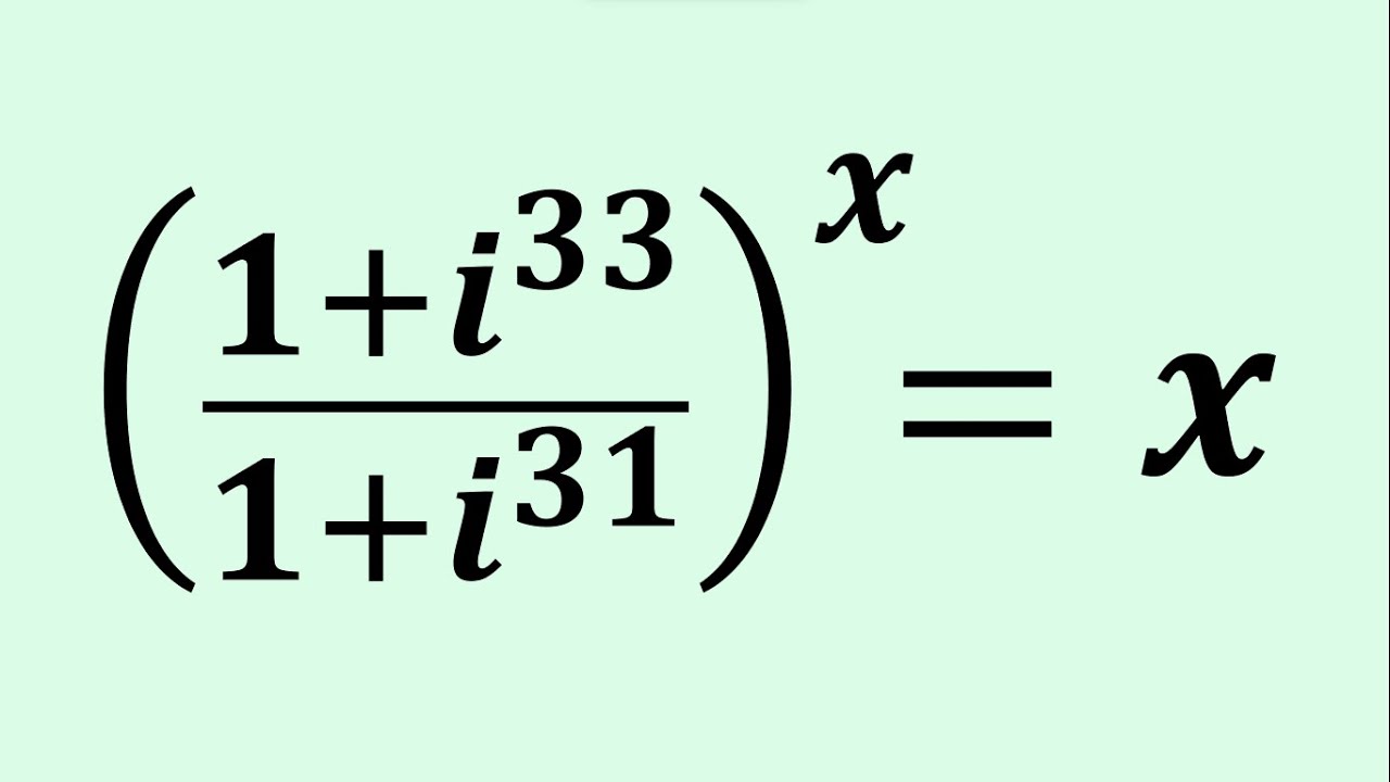 Solving A Wonderful Exponential Equation - YouTube