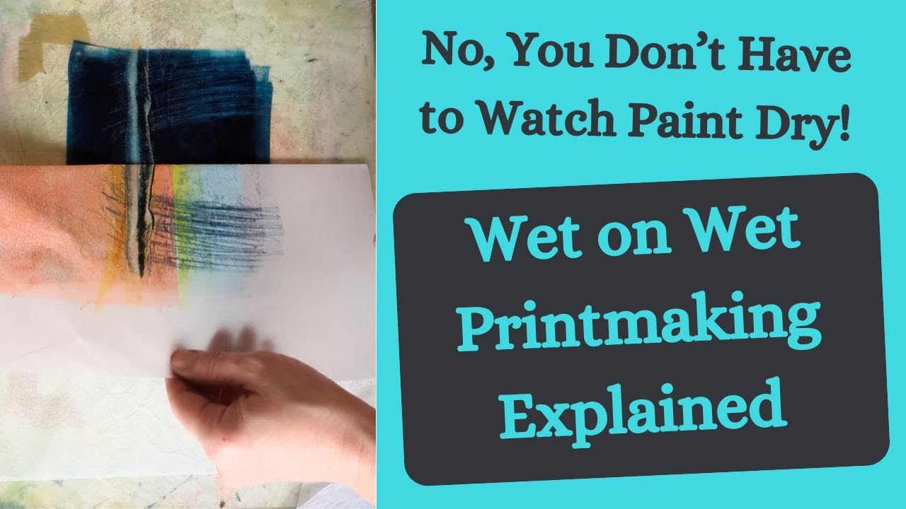 Printmaking Artwork with Paper: Wet on Wet Layered Art - YouTube