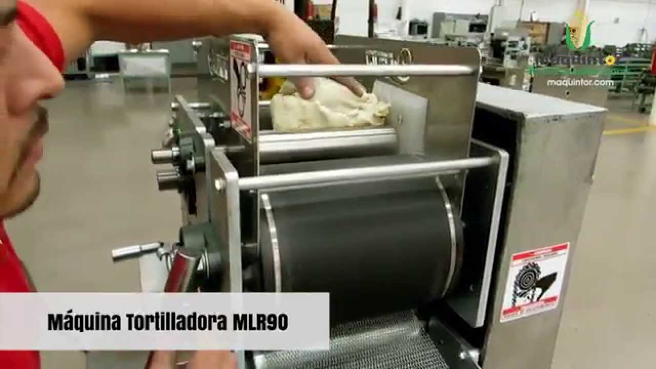 Maquina Tortilladora MLR 90 - YouTube