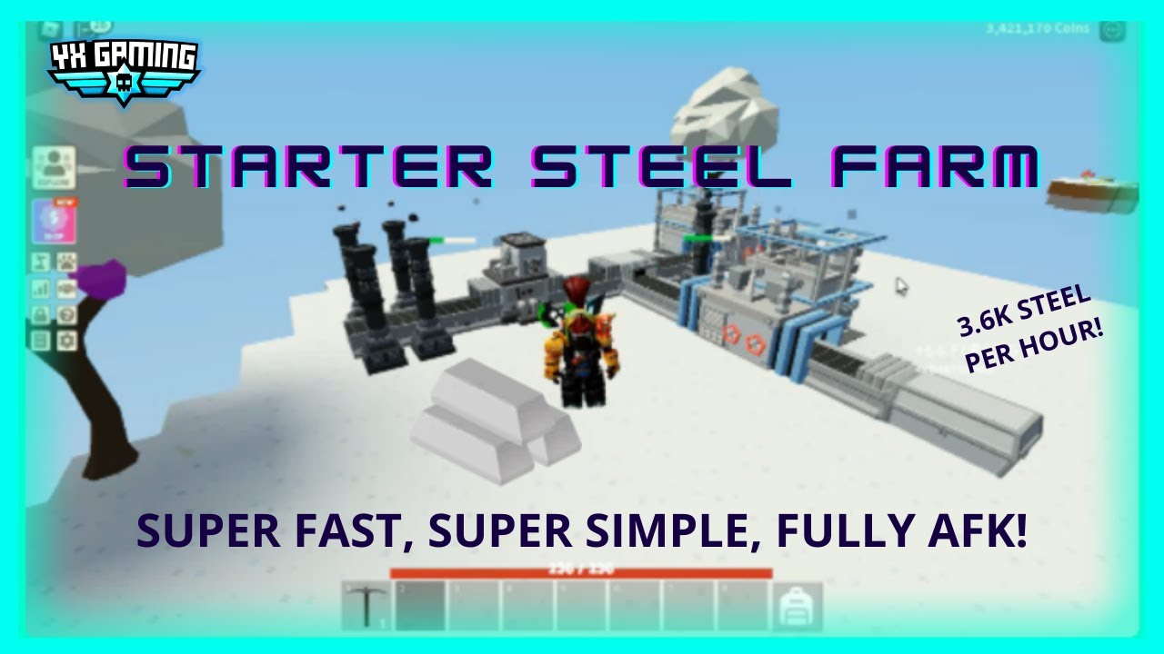 Super Simple Starter Steel Farm for Roblox Islands - YouTube