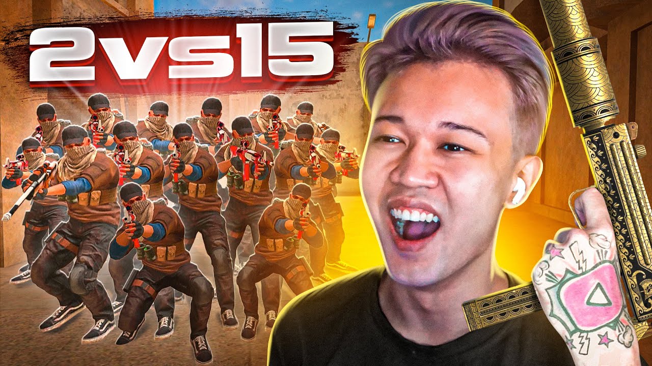 2 ПРОТИВ 15 ИГРОКОВ С 350 ХП! ГРУППОВУХА c MAC10 STANDOFF 2 - YouTube
