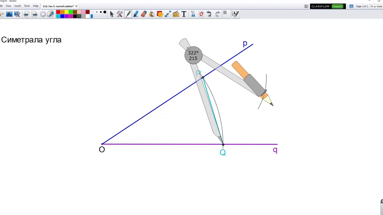 113. čas 5. razred simetrala ugla - YouTube