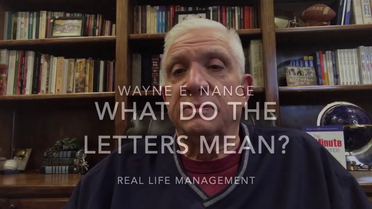 Wayne on the Meaning of the Letters - YouTube