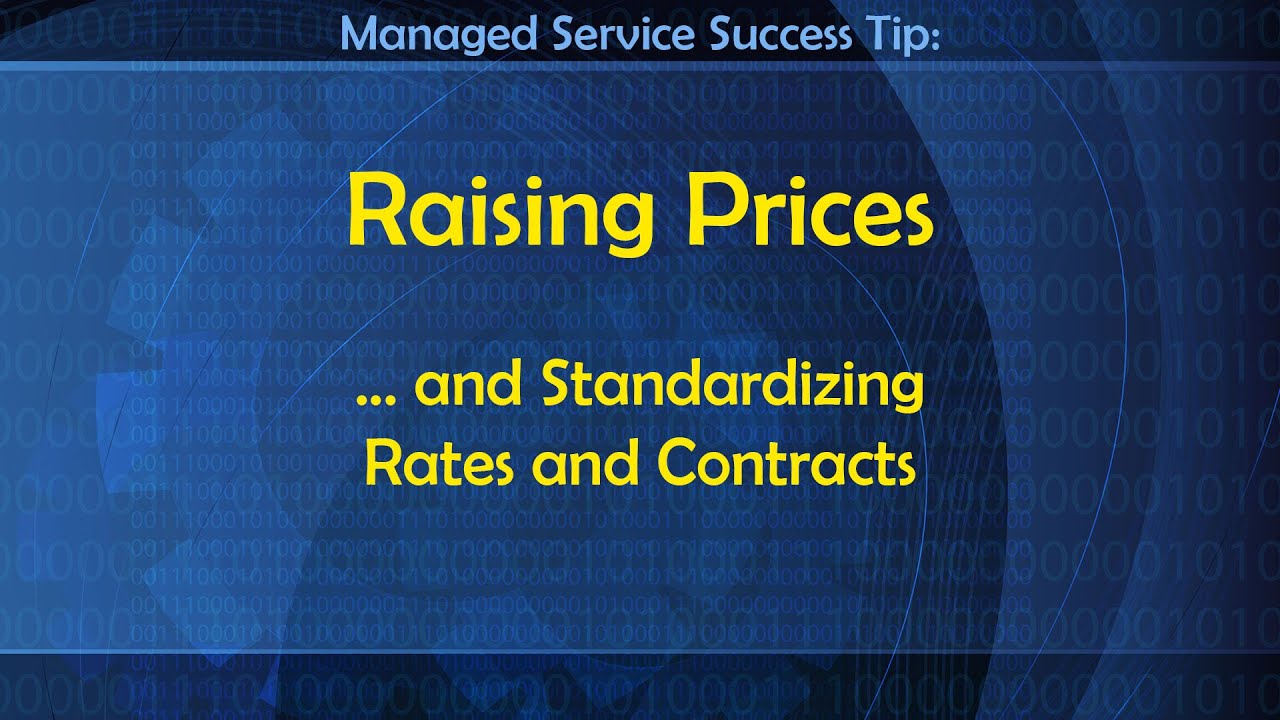 Raising Rates . . . and Standardizing Rates and Contracts - Success Tip ...