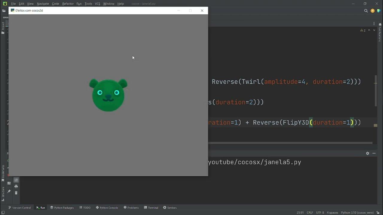 389 - Criando alguns efeitos em tela no cocos2d Python - YouTube