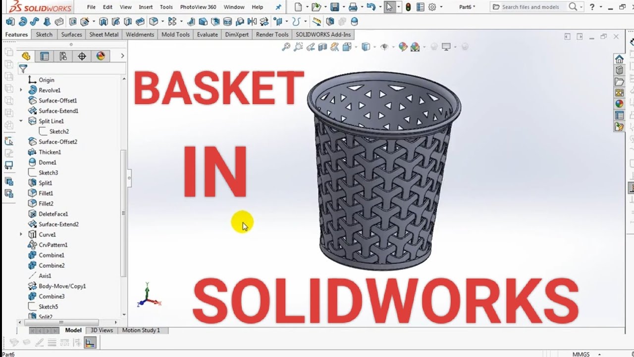 BASKET Design in SOLIDWORKS - YouTube
