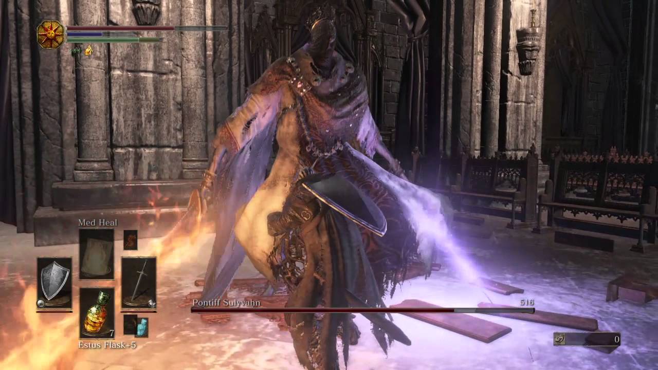 DARK SOULS 3 Pontiff Sulyvan Glich - YouTube