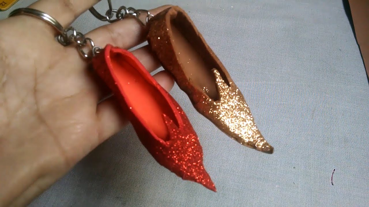 How To Make Mini Shahi Shoes Keychain. - YouTube