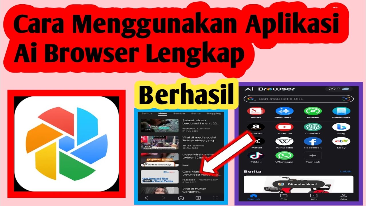 Cara Menggunakan Aplikasi Ai Browser | Cara Pakai Aplikasi Ai Browser - YouTube