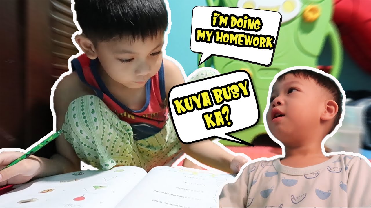 FIRST TIME GUMAWA NI DUC NG HOMEWORK NIYA MAG-ISA! | VLOG #43 - YouTube