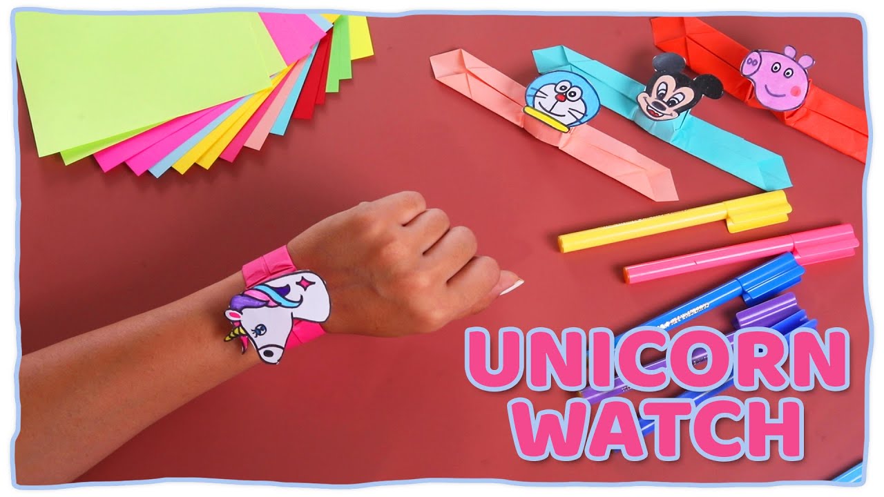 Unicorn Watch | DIY how to make a paper watch | Origami paper watch ...