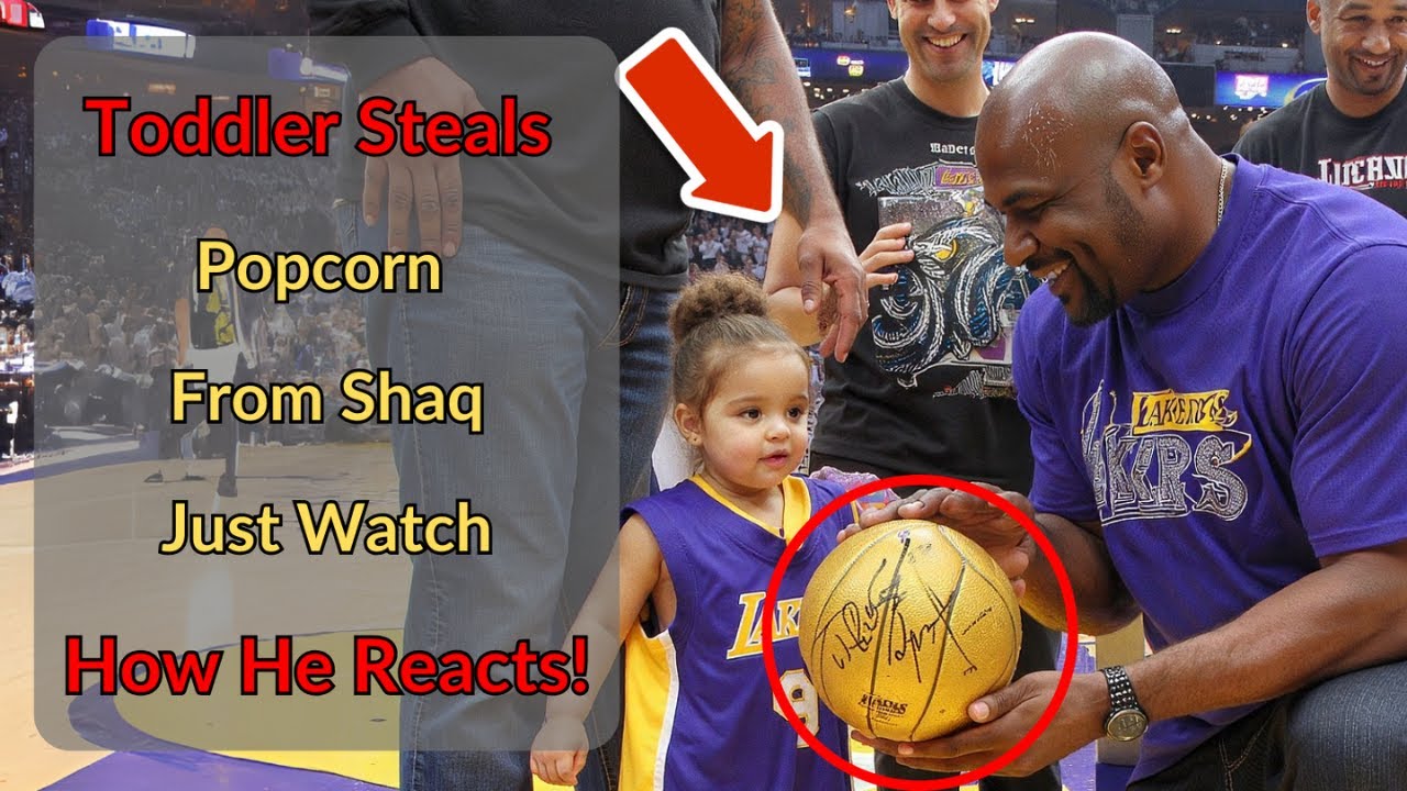 Toddler Steals Popcorn From Shaq. Just Watch How He Reacts! - YouTube