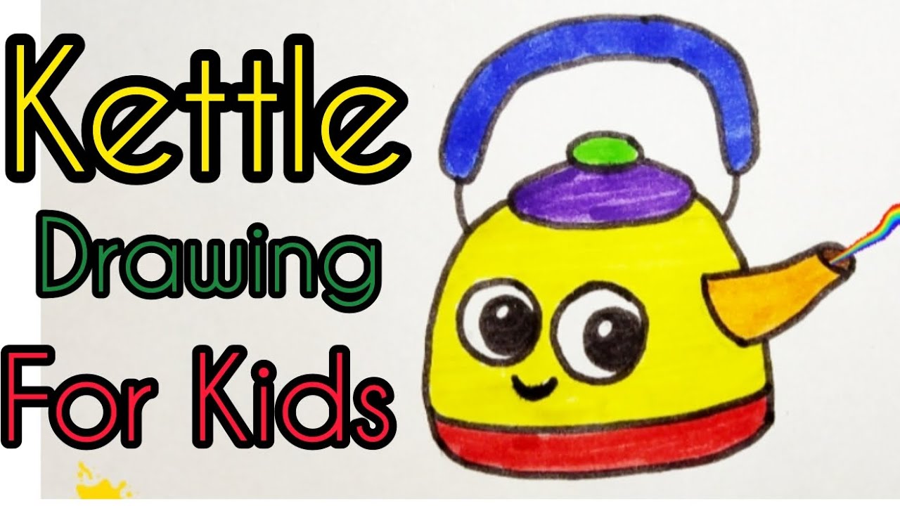 Kettle Drawing For Beginners | Easy Kettle Drawing Step By Step ...