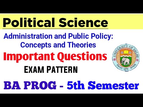 Political Science- Administration and Public Policy: Important ...