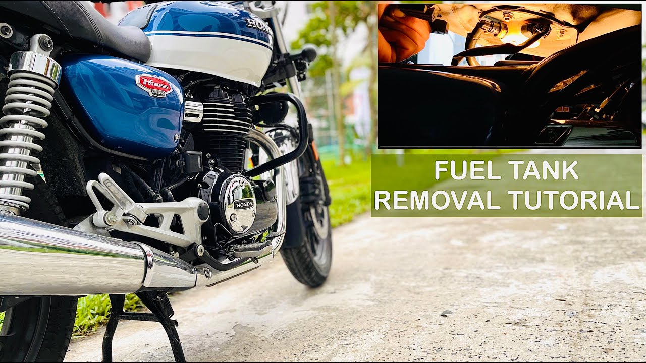 Honda H'ness CB350 Fuel Tank Removal Tutorial | Step By Step Procedure ...