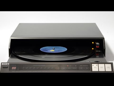 Sony PS-FL770 front loading turn table with lineair tracking arm - YouTube