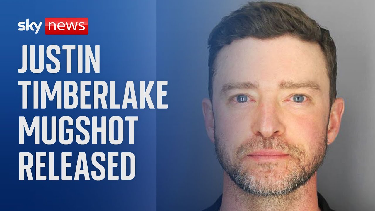 Justin Timberlake's mugshot released after his arrest - YouTube