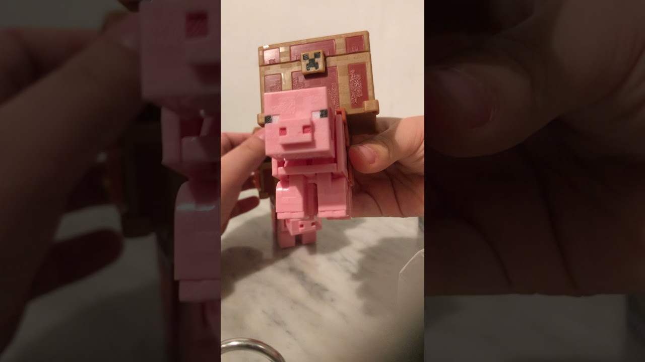 Unboxing Minecraft dungeons pig toys - YouTube