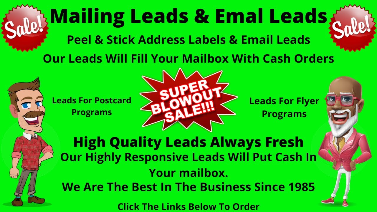 High Quality Mailing Leads & Email Leads On Sale Now - YouTube