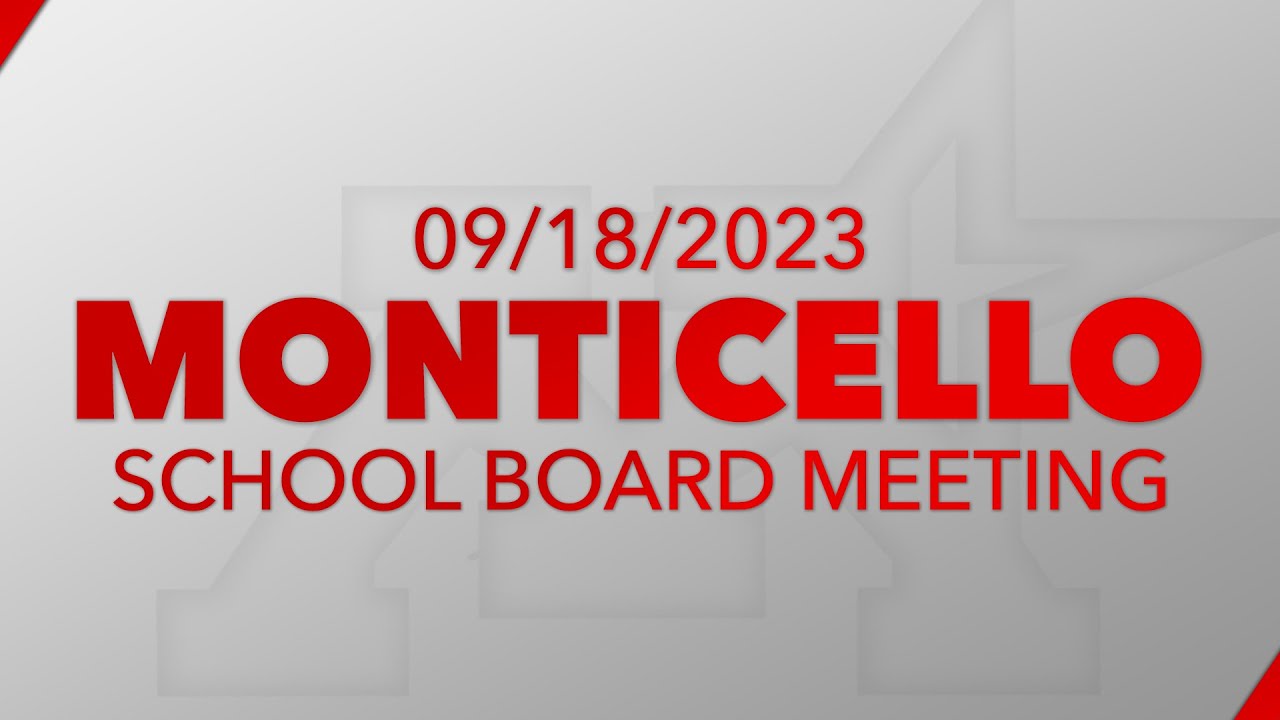 School Board Meeting - Monday, September 18th, 2023 - YouTube
