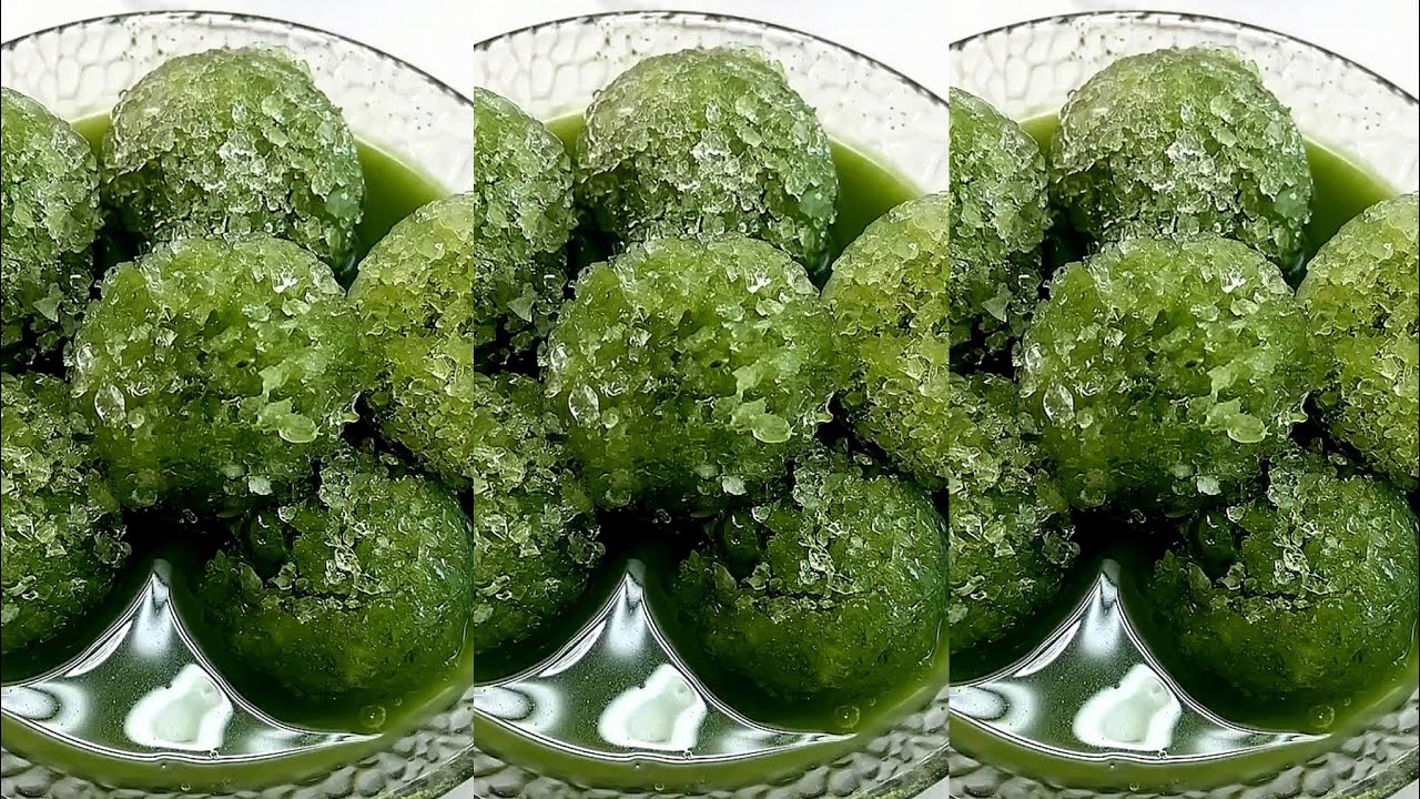 matcha ice eating - YouTube