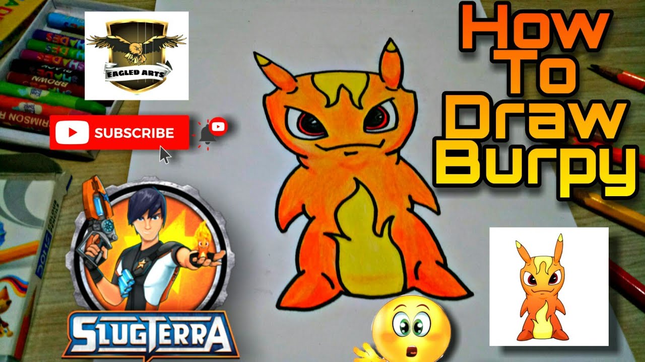 How to Draw Burpy..😈🔥 | Slugterra | Eagled Arts - YouTube