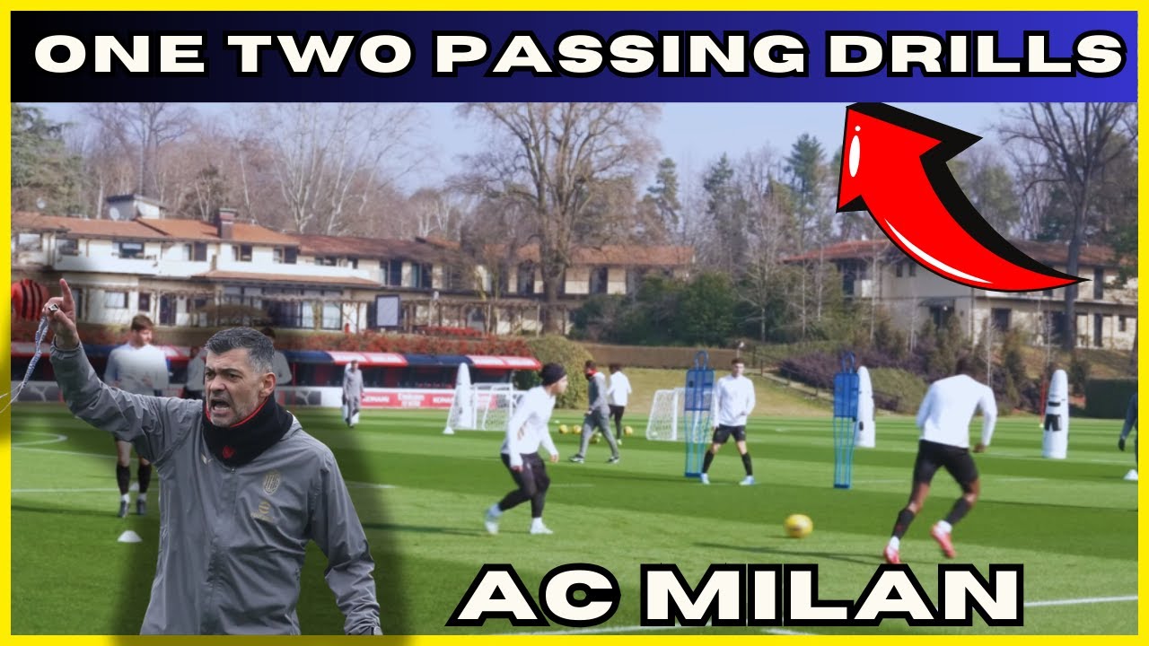 Football One Two Passing Drills / Football Training AC Milan - YouTube
