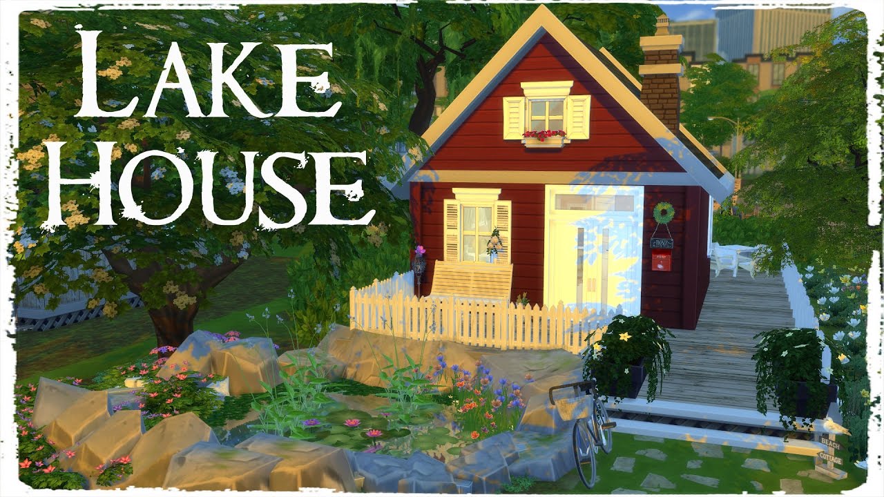 Sims 4 - Lake House (Build & Decoration for download) - YouTube