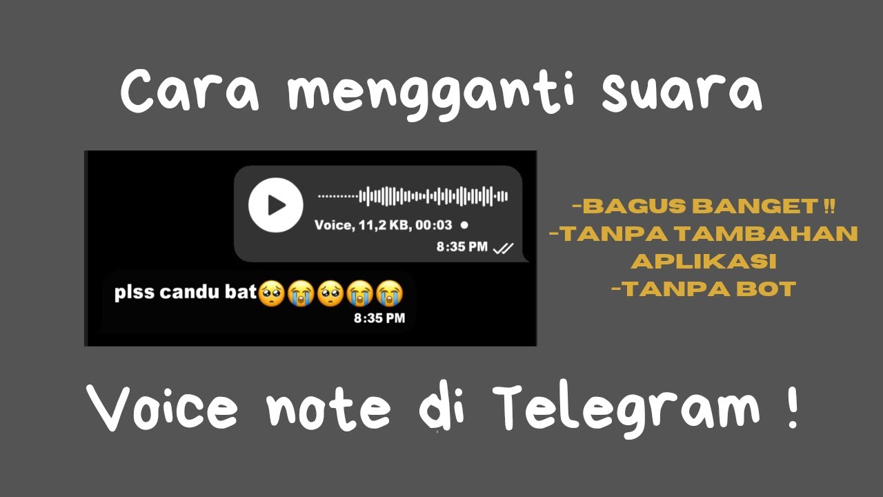 Cara mengganti suara Voice note di Telegram || flozthetic - YouTube