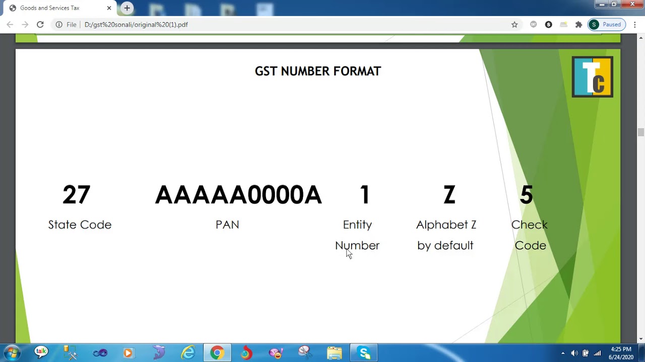GST Number Format - YouTube