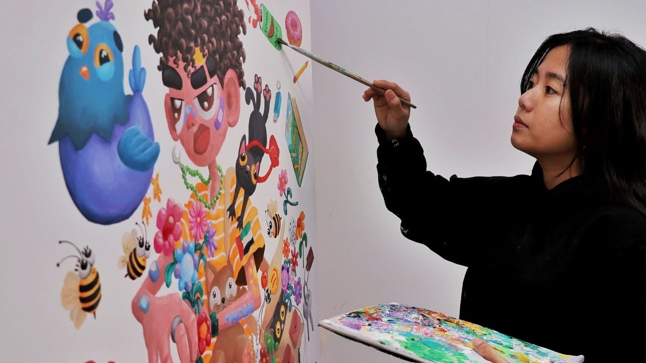 I Made a life size Character Painting - YouTube