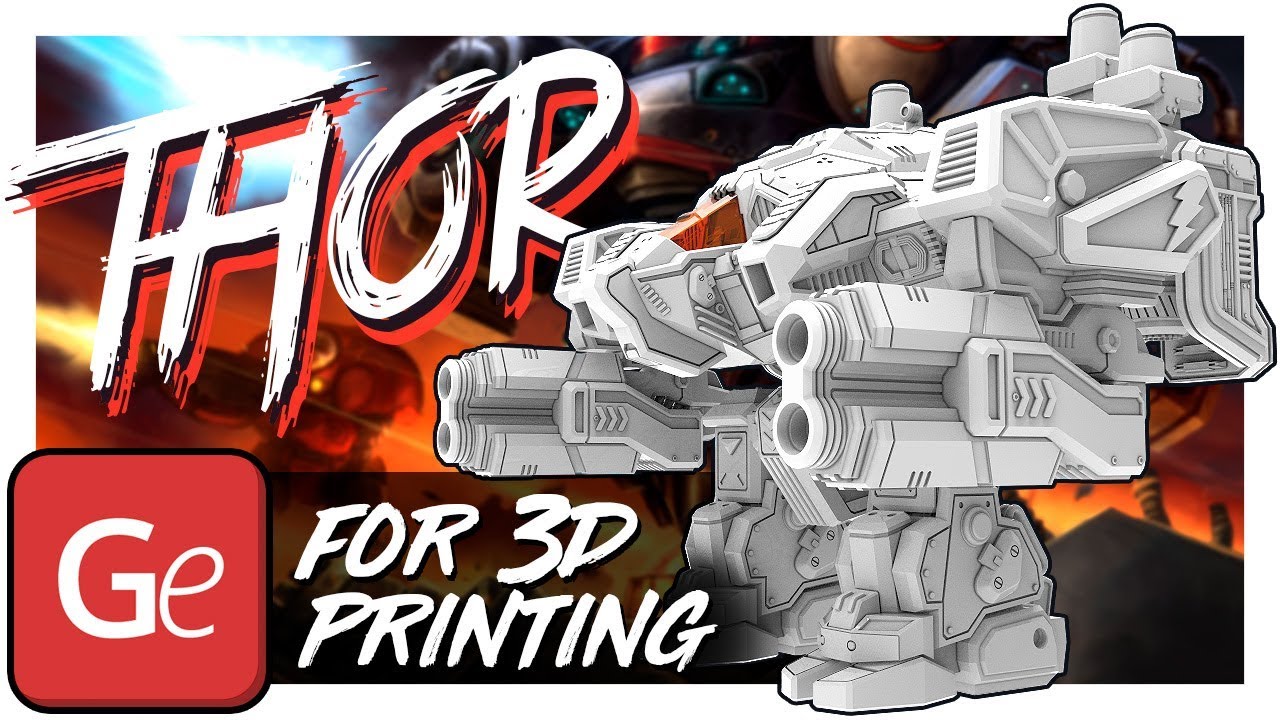 Terran Thor StarCraft 3D Printing Model | Assembly by Gambody - YouTube