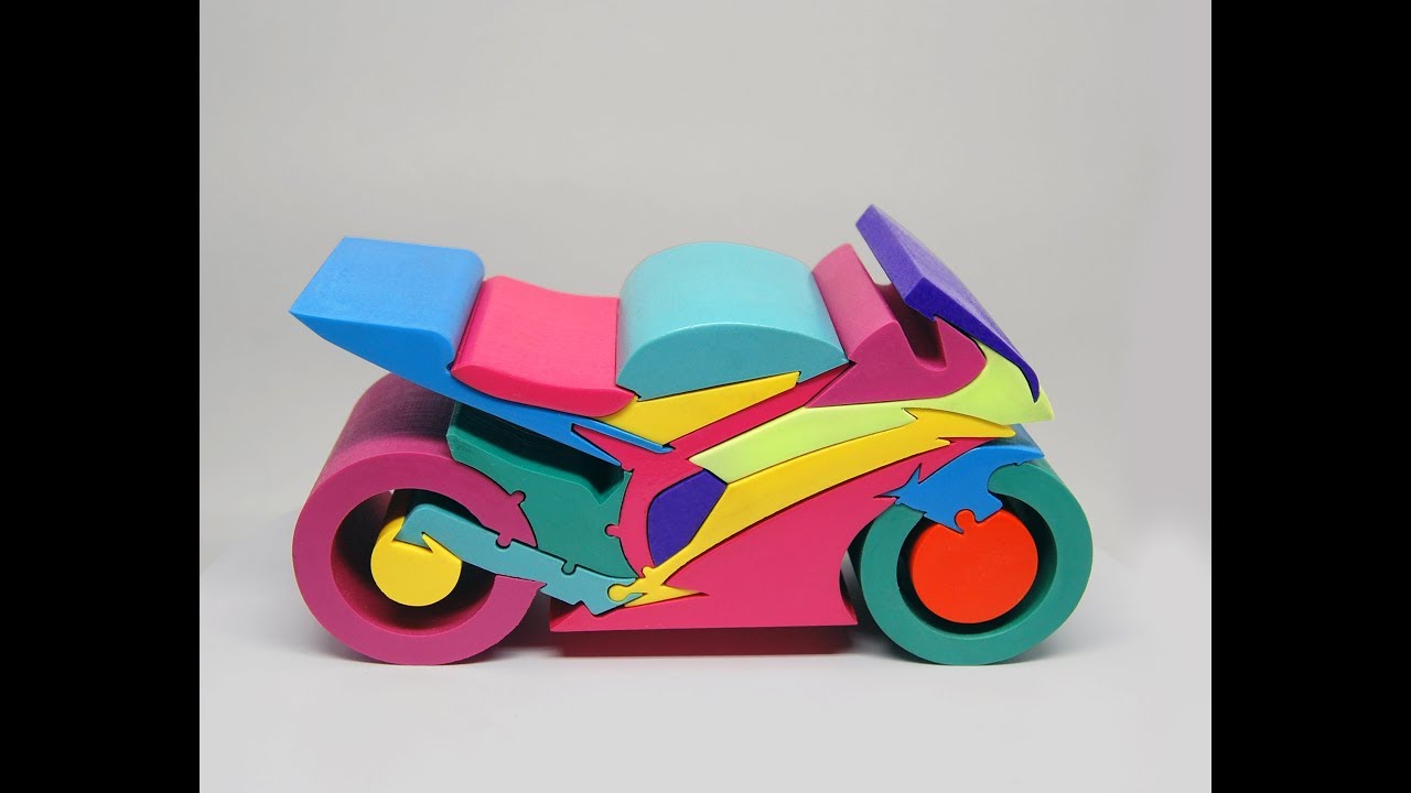putting together the 3D Bike Puzzle - YouTube