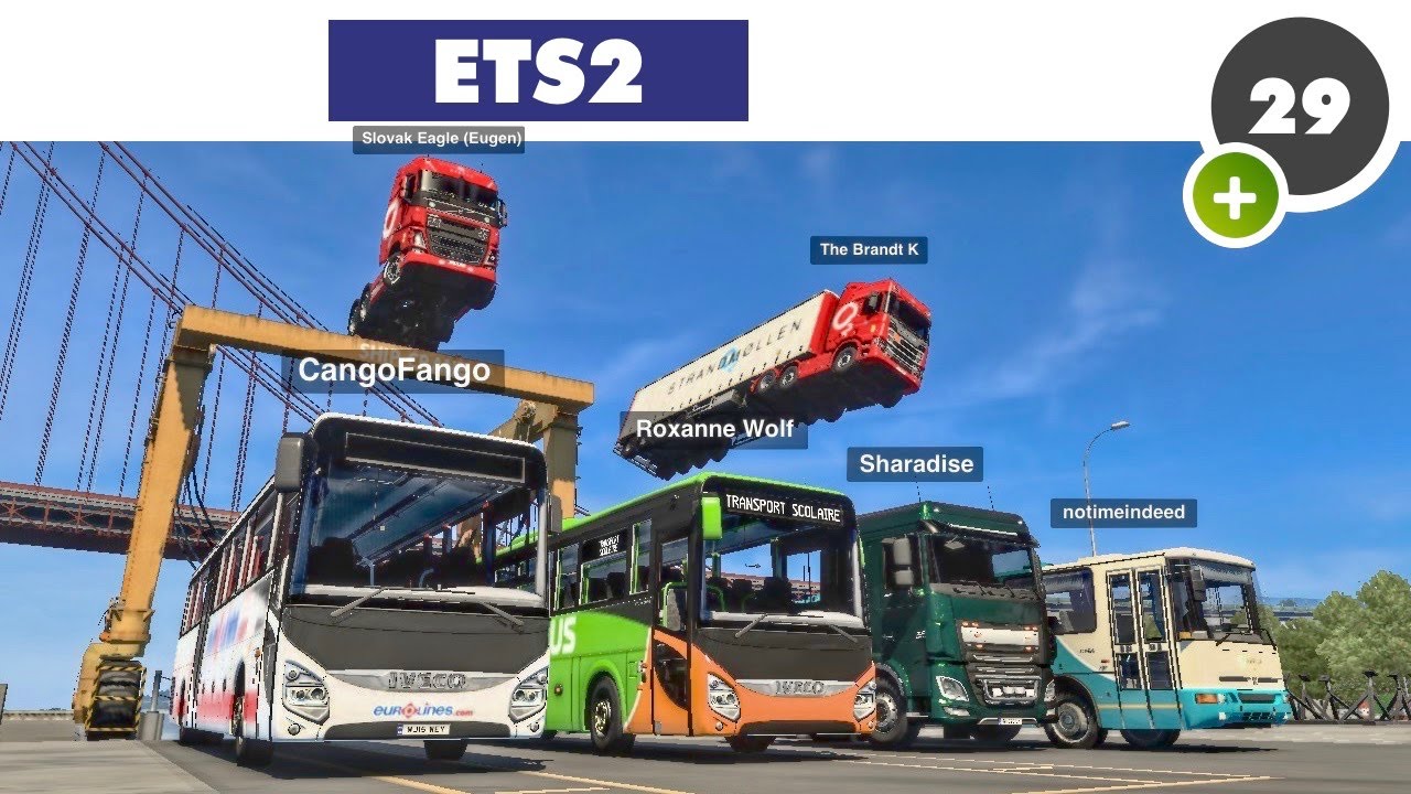 #29 ETS2 - Multiplayer! [ft. Sharadise, Slovak Eagle, The Brandt K ...