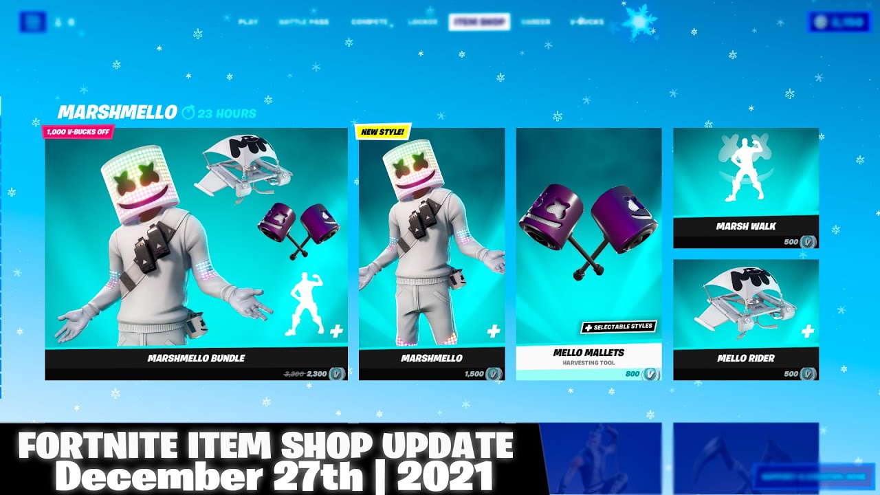 MARSHMELLO BACK IN FORTNITE | Item Shop | Fortnite | ( December 27th ...
