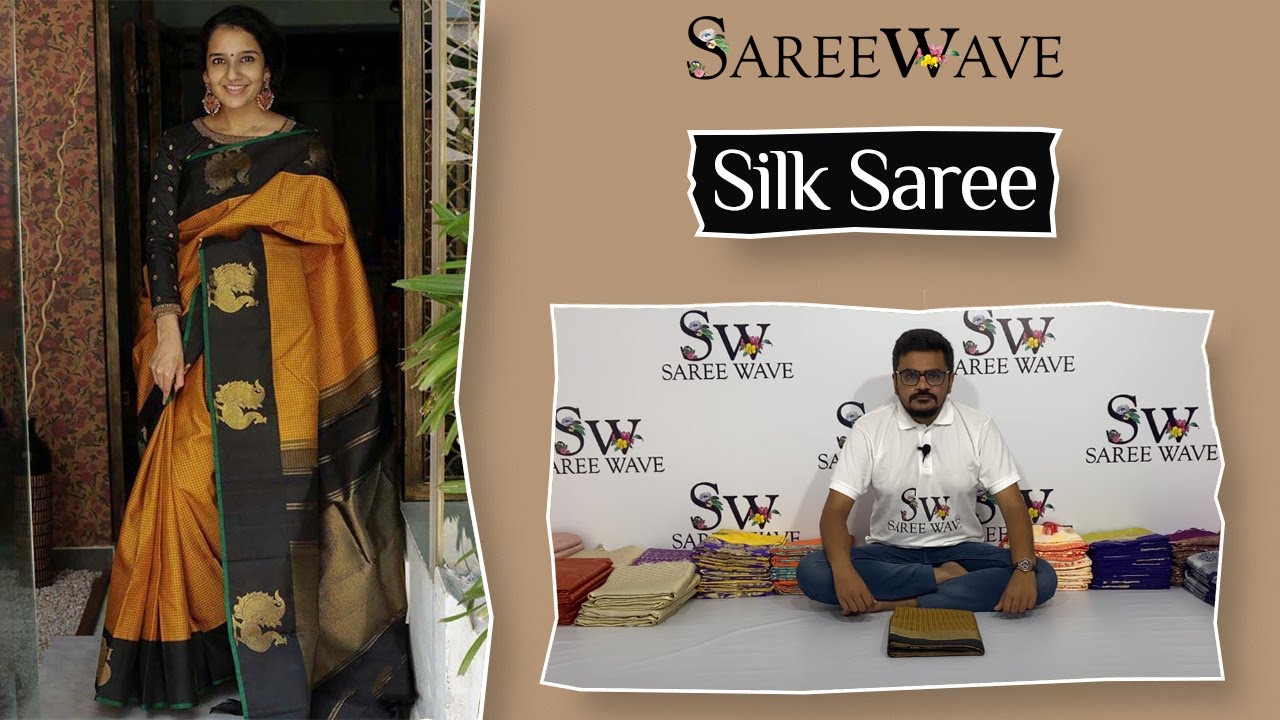 Fancy Small Checks Designer Soft Silk Saree - YouTube