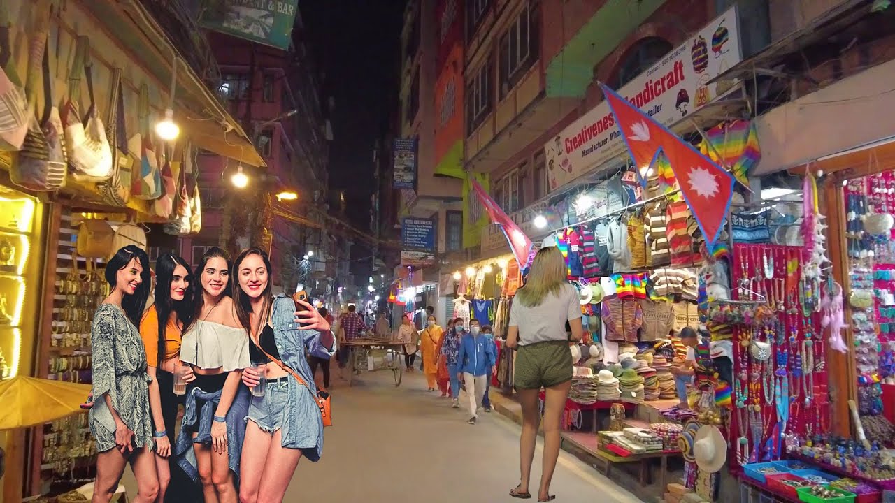 Nightlife in Thamel, Kathmandu | Night Walk Thamel |City Walking Tour ...