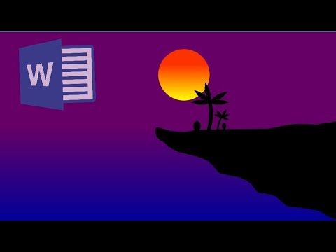 How to draw a Purple Colour Scenery in MS Word ll Scenery Drawing ll ...